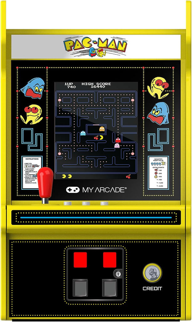 My Arcade Pac-Man Micro Player Pro: 6.75" Mini Arcade Machine, Fully p ...