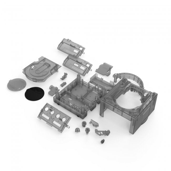 TeknoGame Console Shell Replacement Housing Kit for GameCube - (Smoke ...